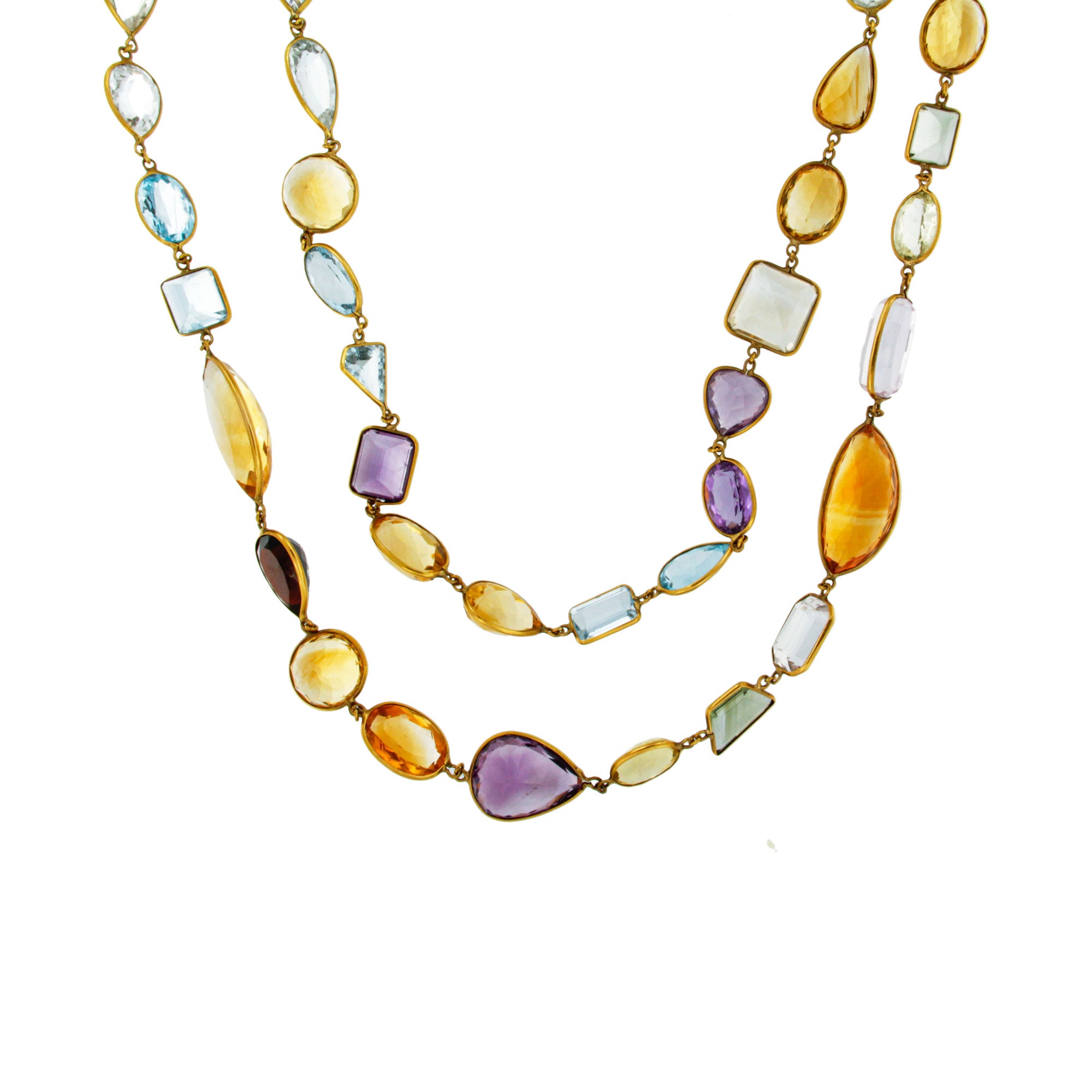 Collana Tre Giri a Gemme | Shop gioielli in oro 18kt online